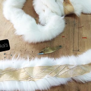Shadow White Real Fox Fur Strips,fur Strips,fox Fur Trims,real Fur ...