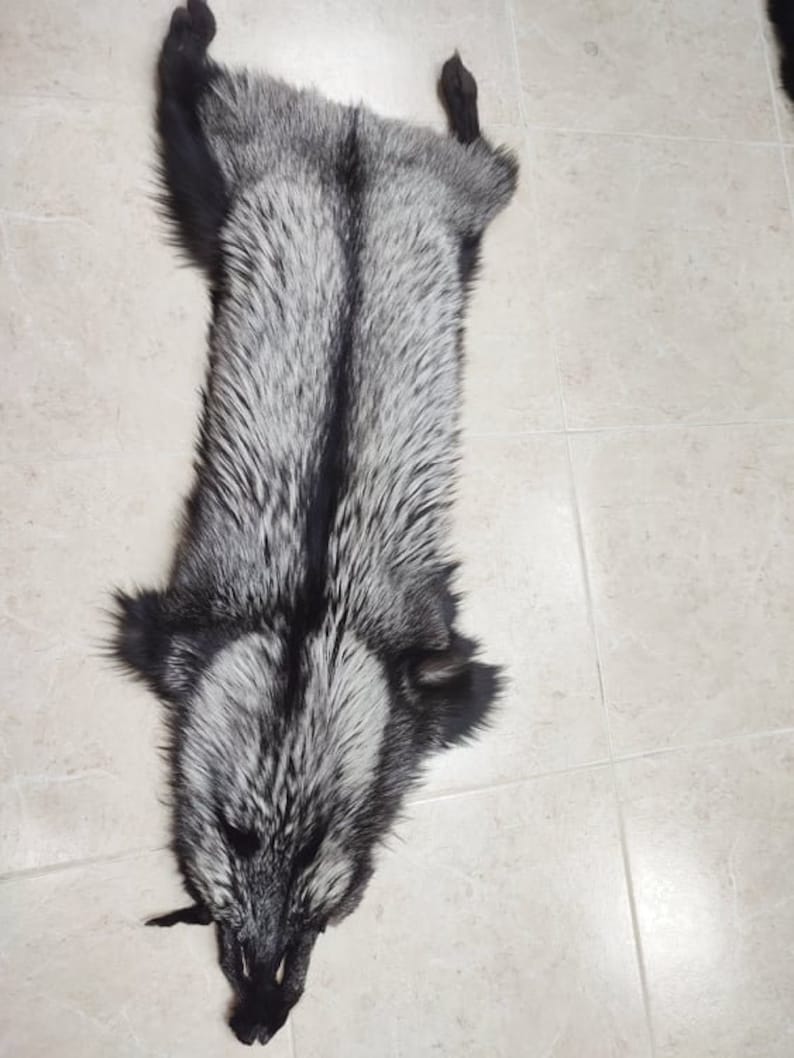 Natural Silver Fox Fur Skin/pelt - Etsy