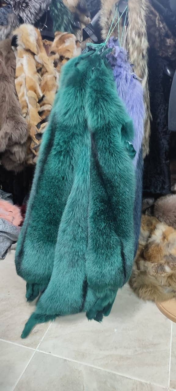 Real Green Forest Artic Fox Fur Skin/pelt - Etsy