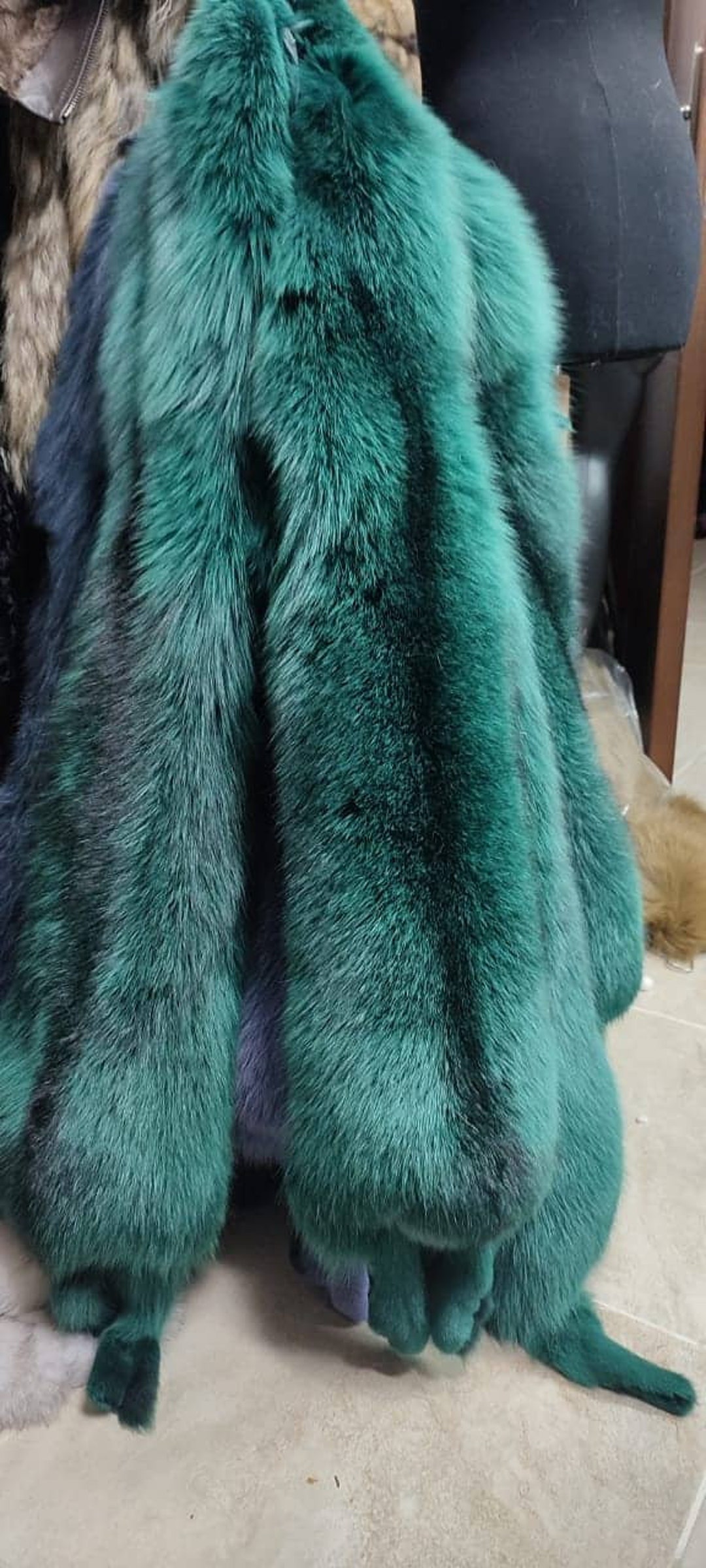Real Green Forest Artic Fox Fur Skin/pelt - Etsy