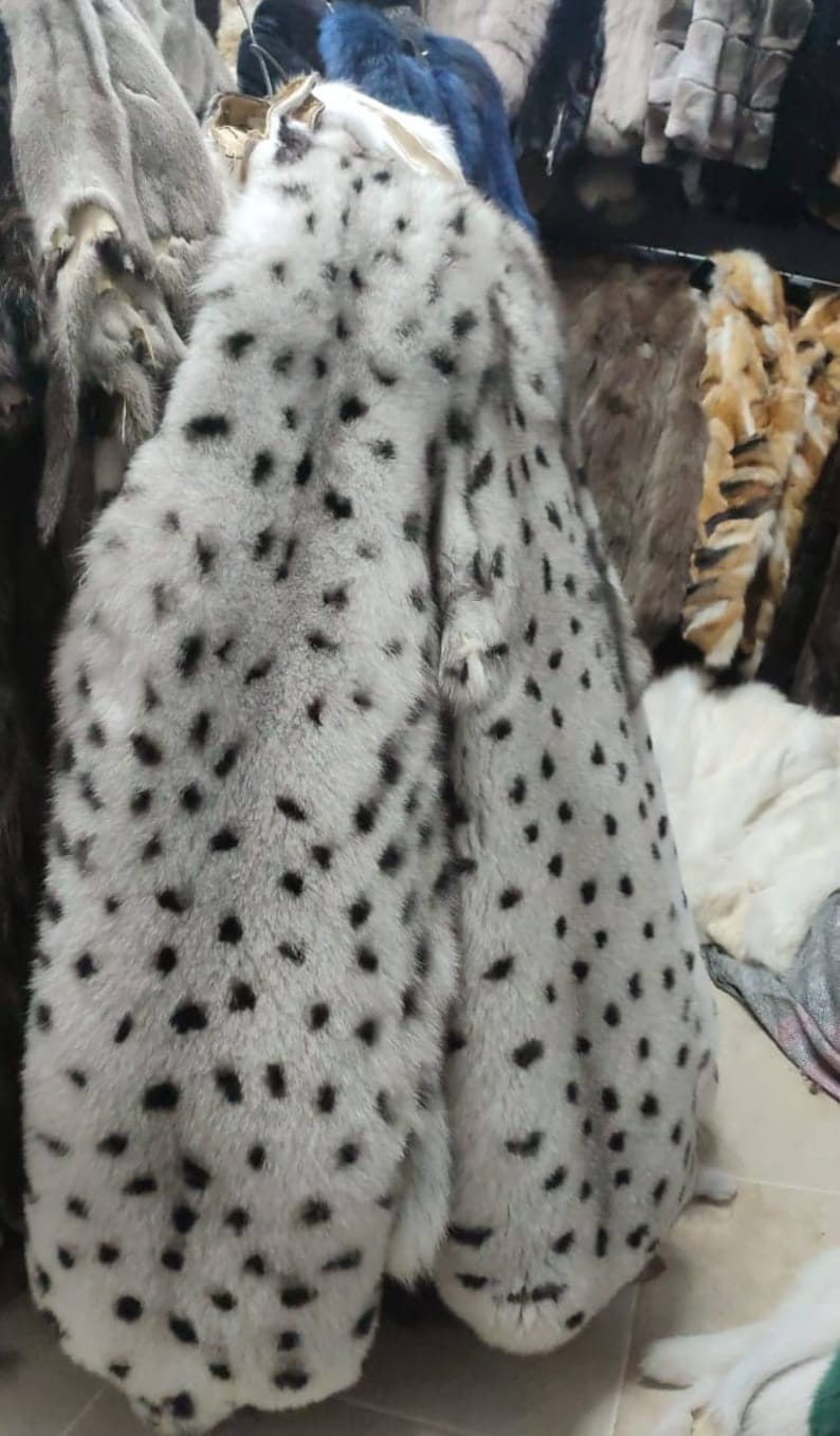 Real Natural Light Grey Spotted Fox Fur Skin/pelt - Etsy