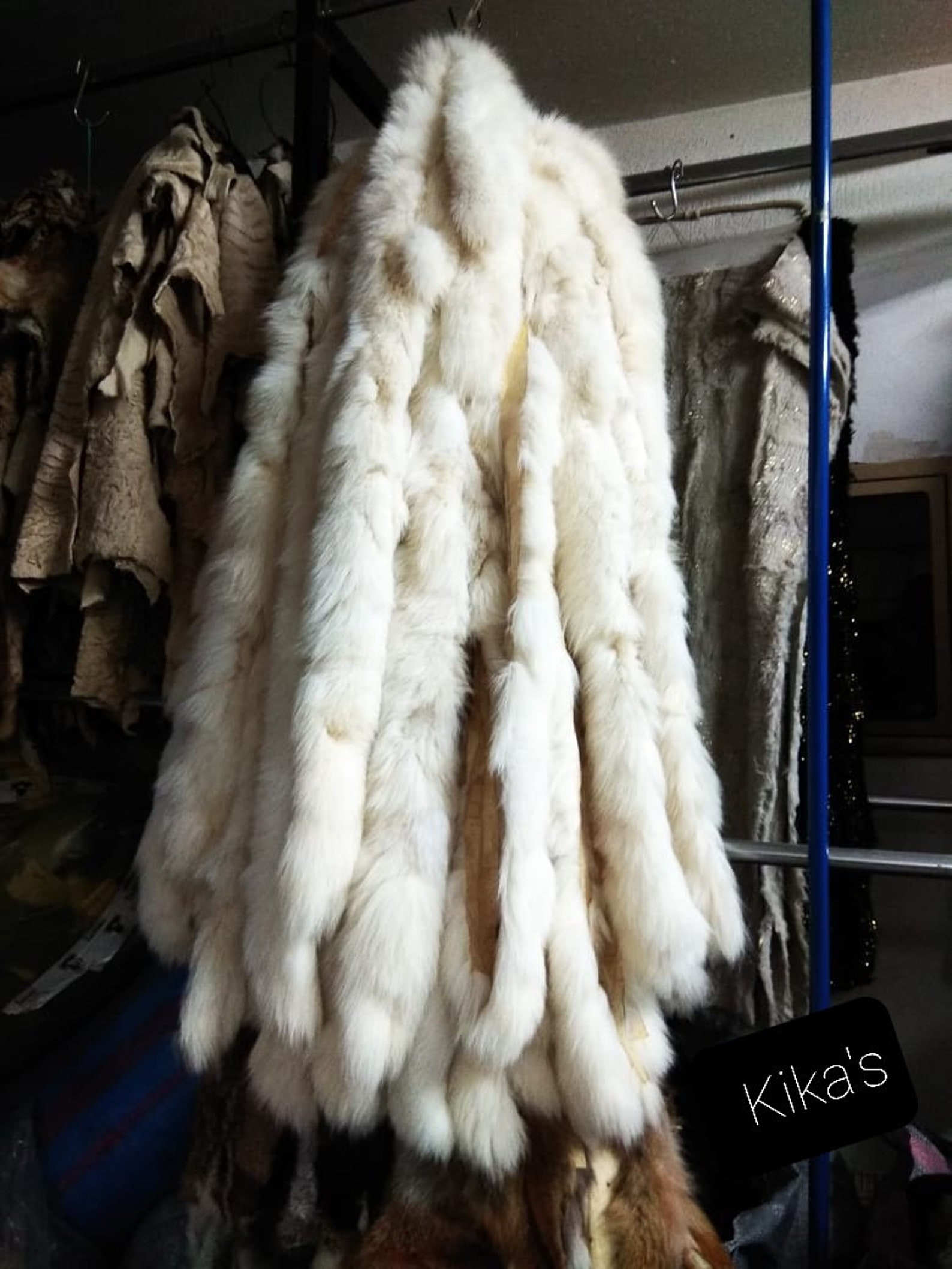 Shadow White Real Fox Fur Strips,fur Strips,fox Fur Trims,real Fur ...