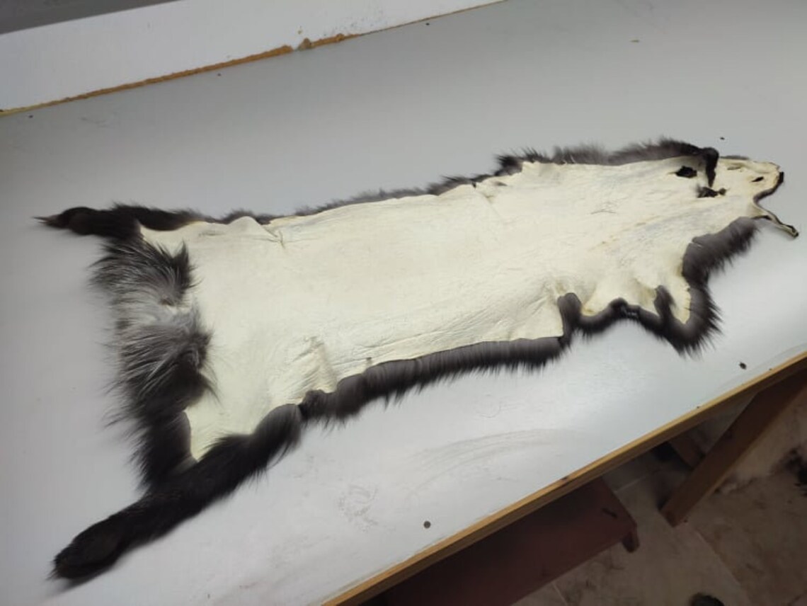Natural Silver Fox Fur Skin/pelt - Etsy