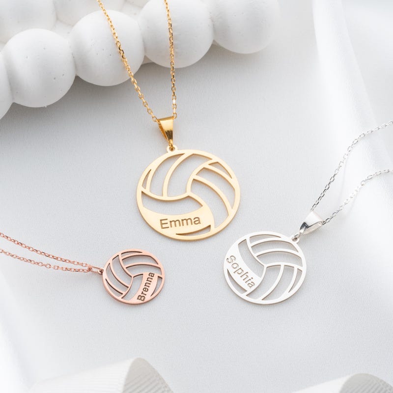 Volleyball Necklace - Etsy