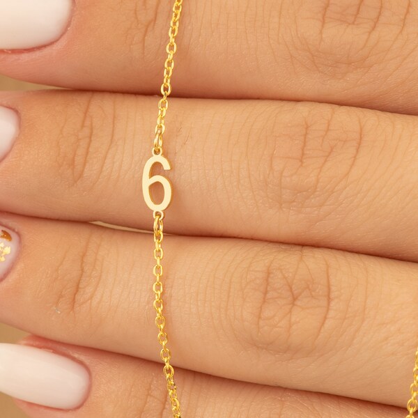 Number Necklace - Etsy