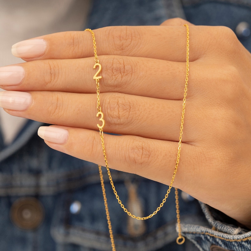 Number Necklace - Etsy