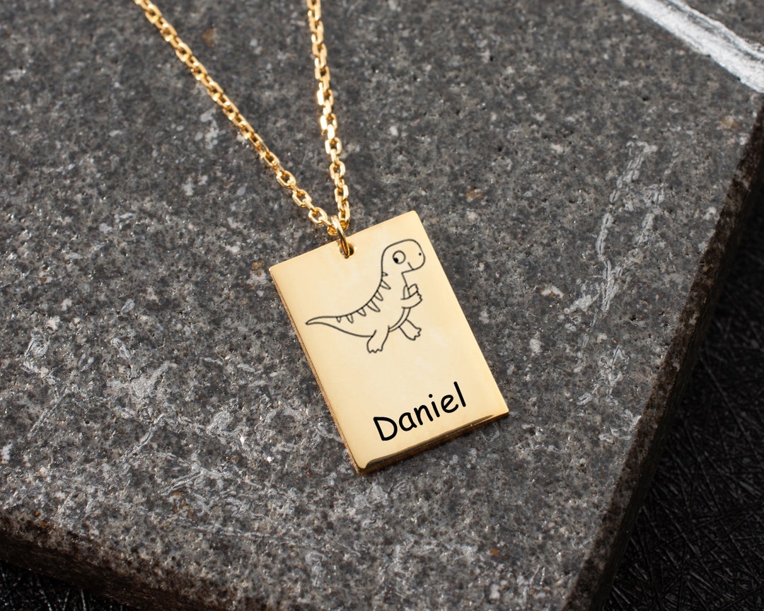 T-rex Dinosaur Jewelry, Dinosaur Charm, T-rex Necklace, Silver Necklace ...