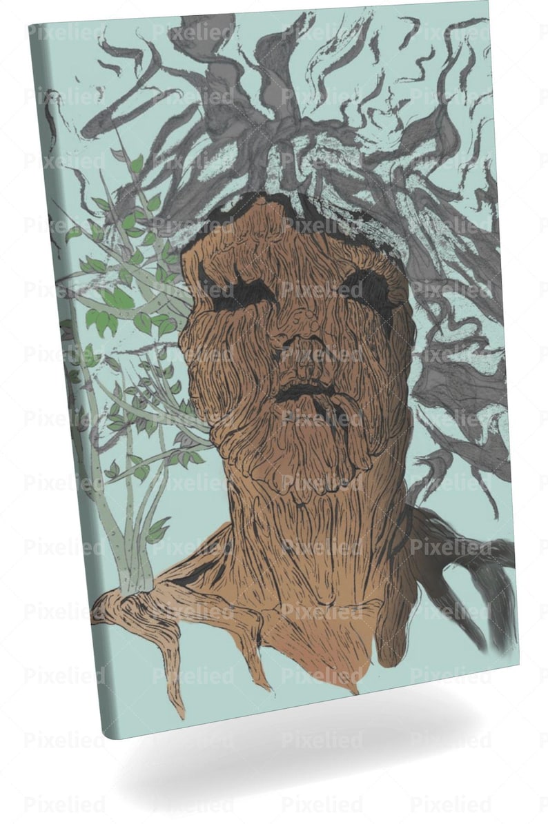 Lifeless Human Face as a Tree, Nature-themed, Printable Wall Art, Hand ...