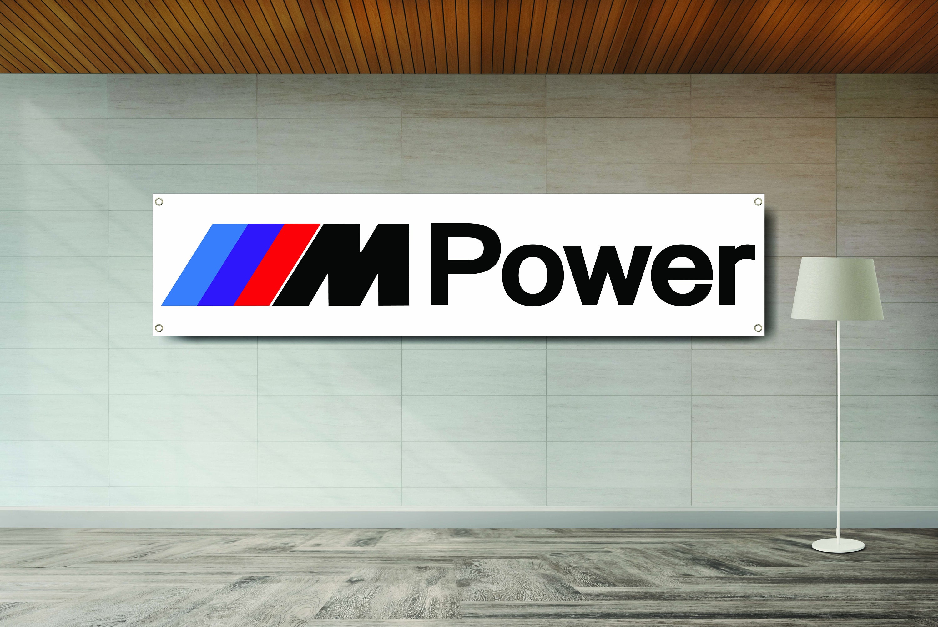 Bmw M Power Motorsport Logo Banner Flag Show Garage Wall Decor | Etsy