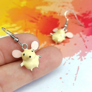 Cute Mouse Earrings, Mouse Dangle Earrings, Mouse Jewelry, Fun Earrings ...