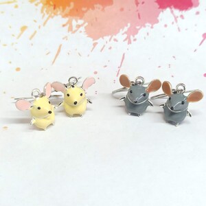 Cute Mouse Earrings, Mouse Dangle Earrings, Mouse Jewelry, Fun Earrings ...