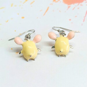 Cute Mouse Earrings, Mouse Dangle Earrings, Mouse Jewelry, Fun Earrings ...