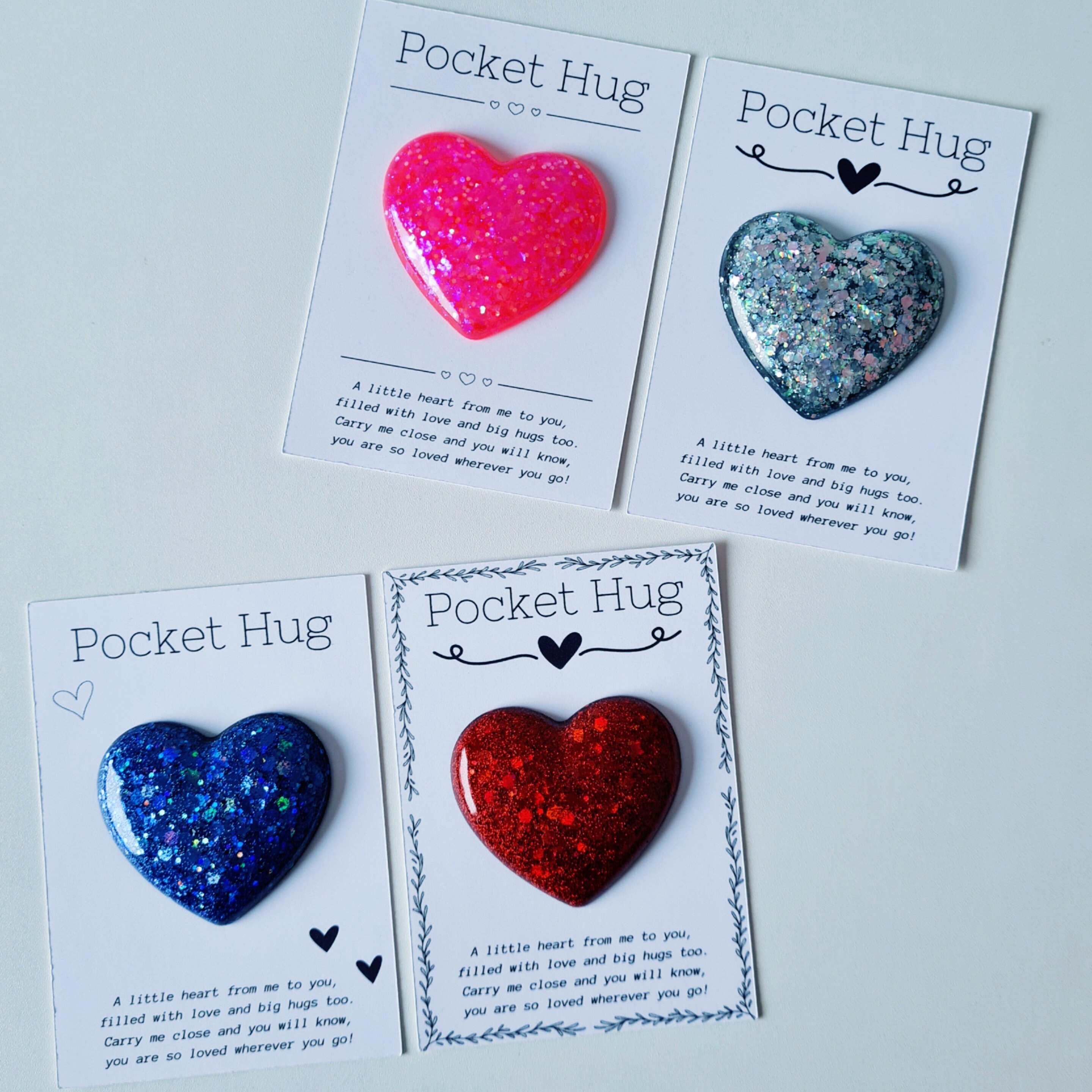4x Pocket Hug Cards Instant Download PNG File Printable Worry Stone ...