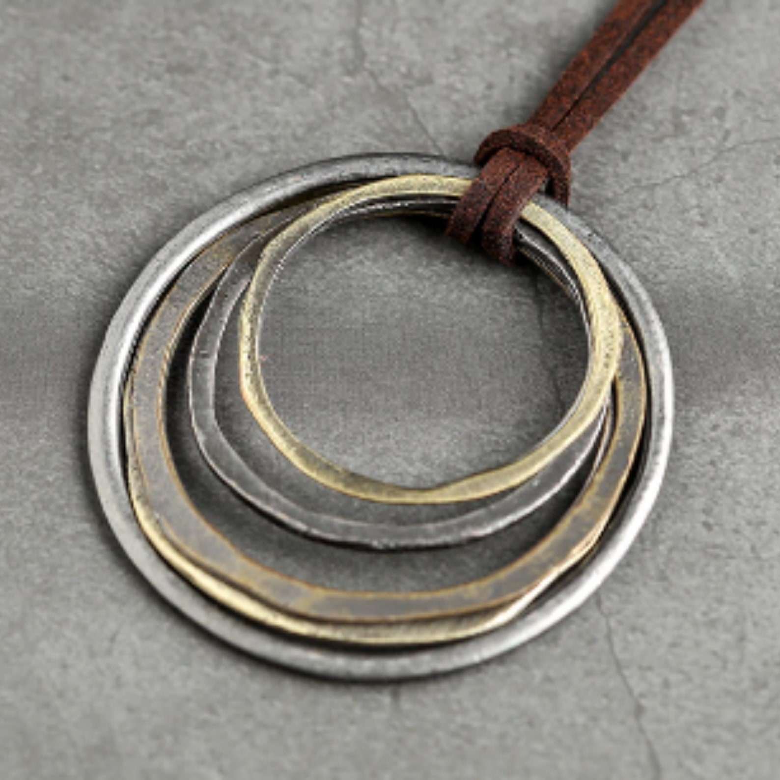 High-quality Geometric Metal Pendant Necklace/ Long Chain - Etsy