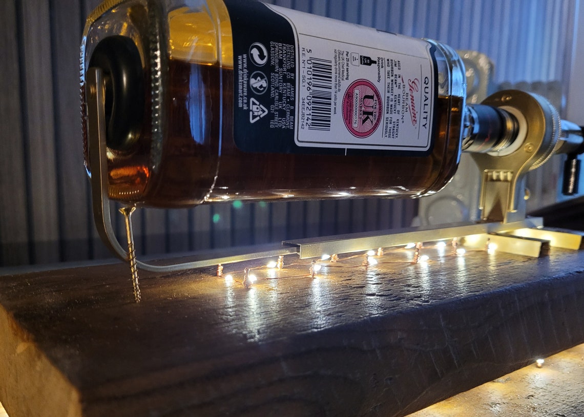 Rustic Optic Drink Holder With Battery Operated Lighting Face and Rear ...