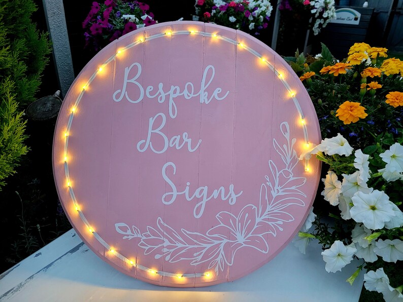 Bespoke Barrel Signs With Personalised Designs Approx 580mm - Etsy