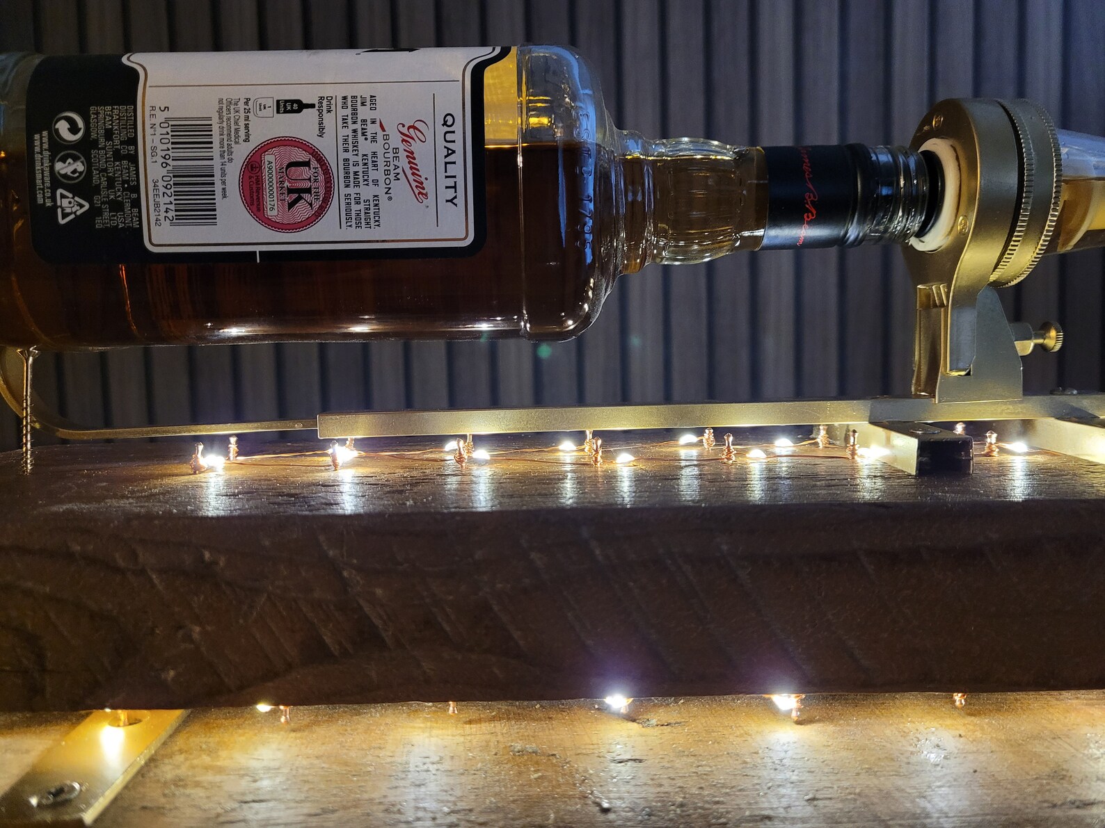Rustic Optic Drink Holder With Battery Operated Lighting Face and Rear ...