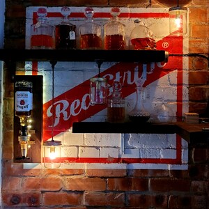 Rustic Optic Drink Holder With Battery Operated Lighting Face and Rear ...