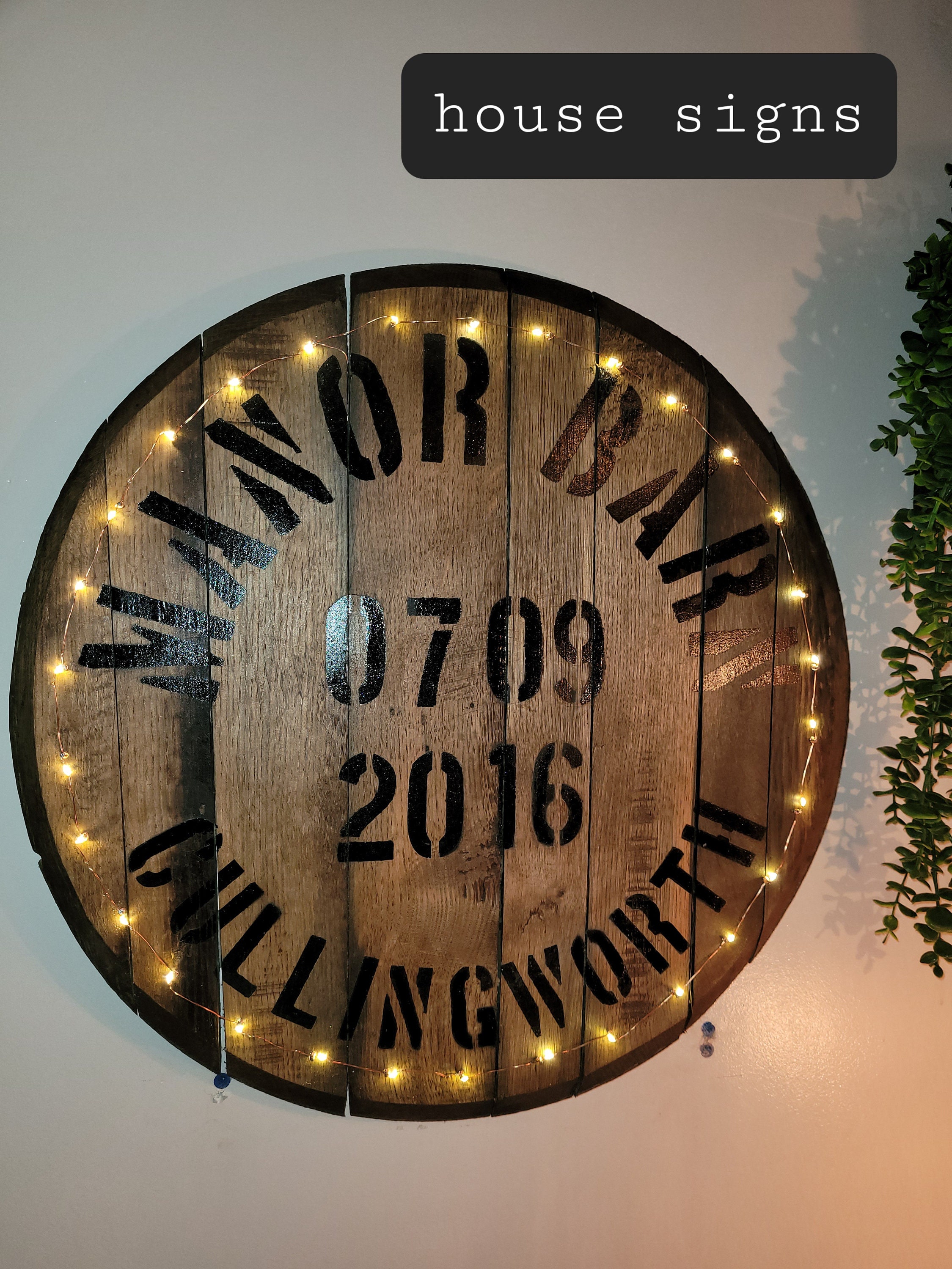 Bespoke Barrel Signs With Personalised Designs Approx 580mm - Etsy