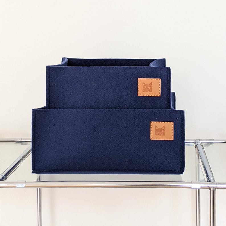 Felt Storage Box - Deep Blue / Storage Basket / Shelf Box Organiser ...
