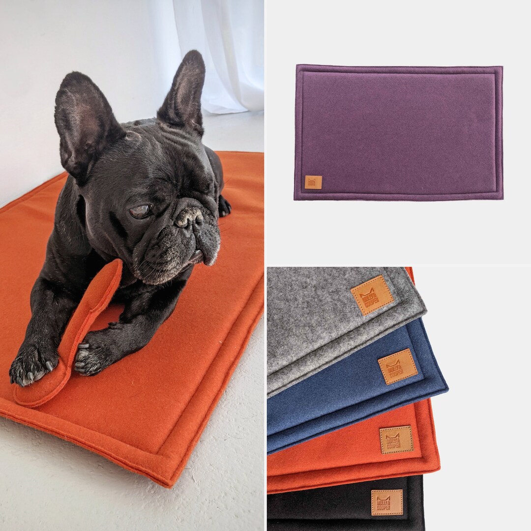 Small Dog Travel Mat / Warm Dog Crate Cushion / Washable Travel Bed / Portable Indoor or Outdoor ...