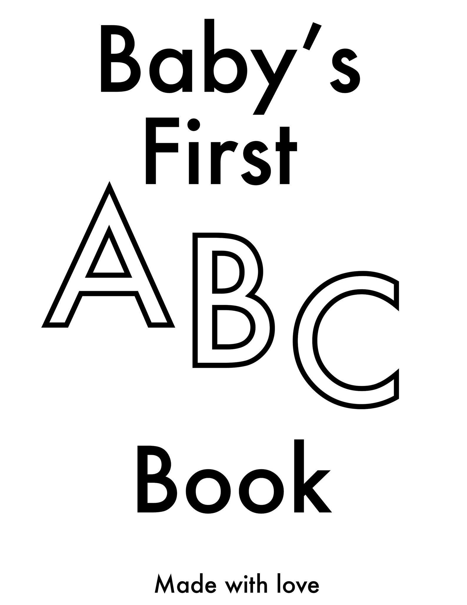 Babys First ABC Book Coloring Activity | Etsy
