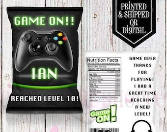 Level up Party Chip Bags - Etsy