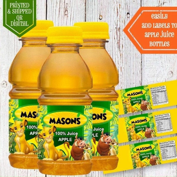 Lion King Apple Juice Label - Etsy