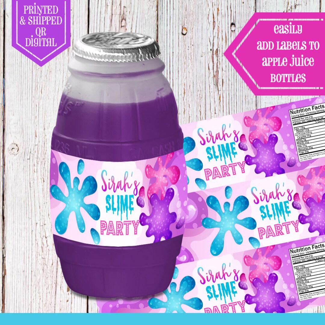 Slime Barrel Juice Labels - Barrel Juice - Slime Party - Slime Birthday ...