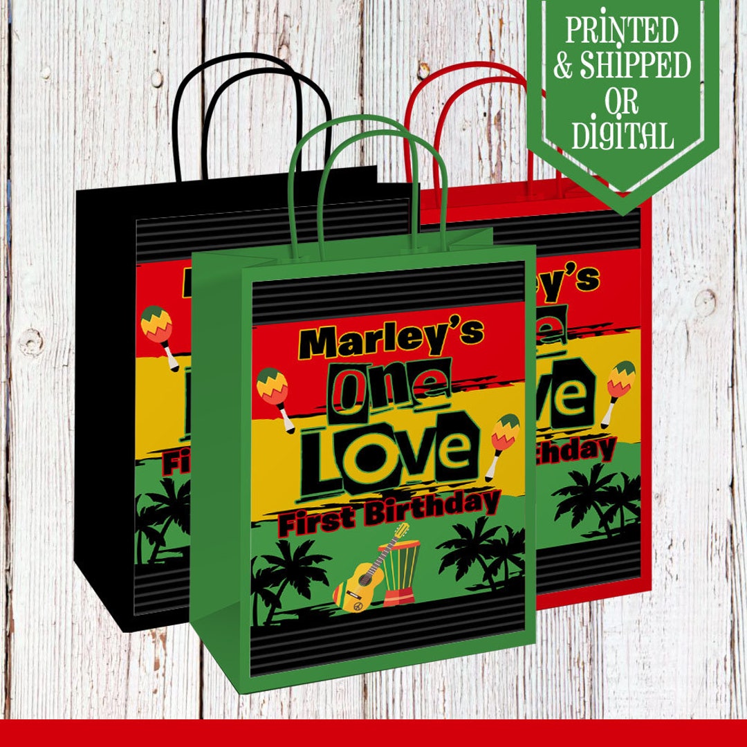 One Love Party Bags - Gift Bags - One Love Party - Reggae Party - One ...