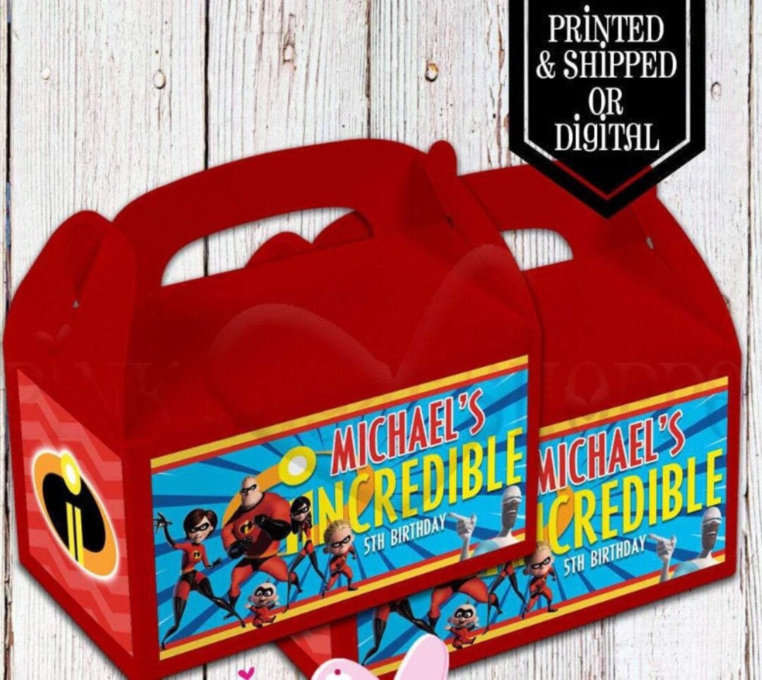 The Incredibles Favor Box Gable Box the Incredibles Party the ...