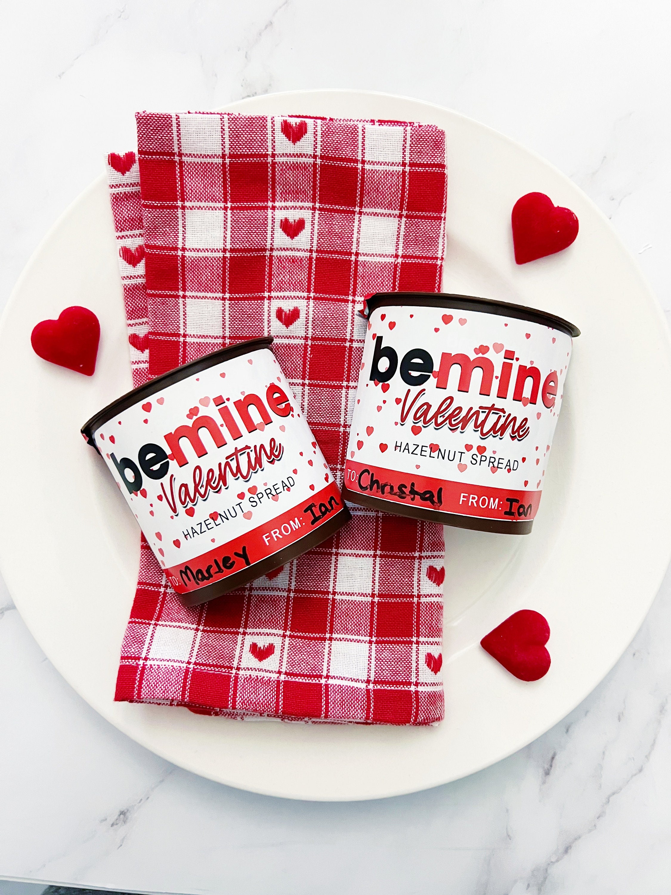 Nutella Valentine Labels Kids Valentine Valentines Day - Etsy