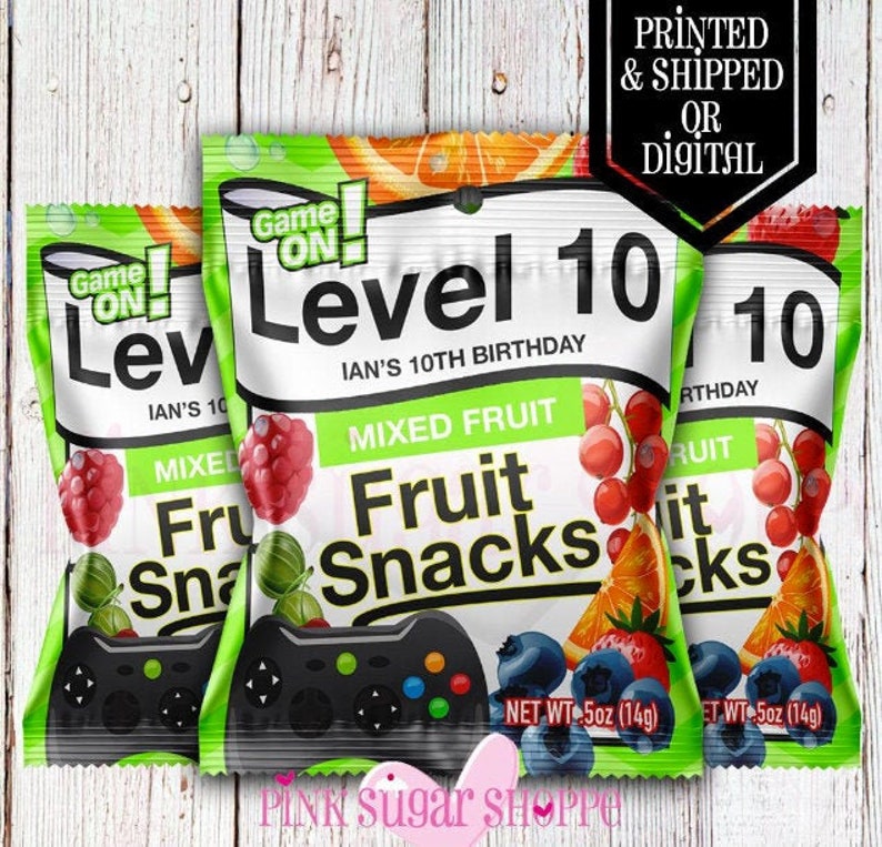 Game on Fruit Snacks Fruit Snacks Game on Party Video - Etsy