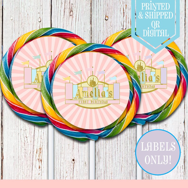 Disneyland Lollipop Labels Candy Labels Vintage Mickey - Etsy