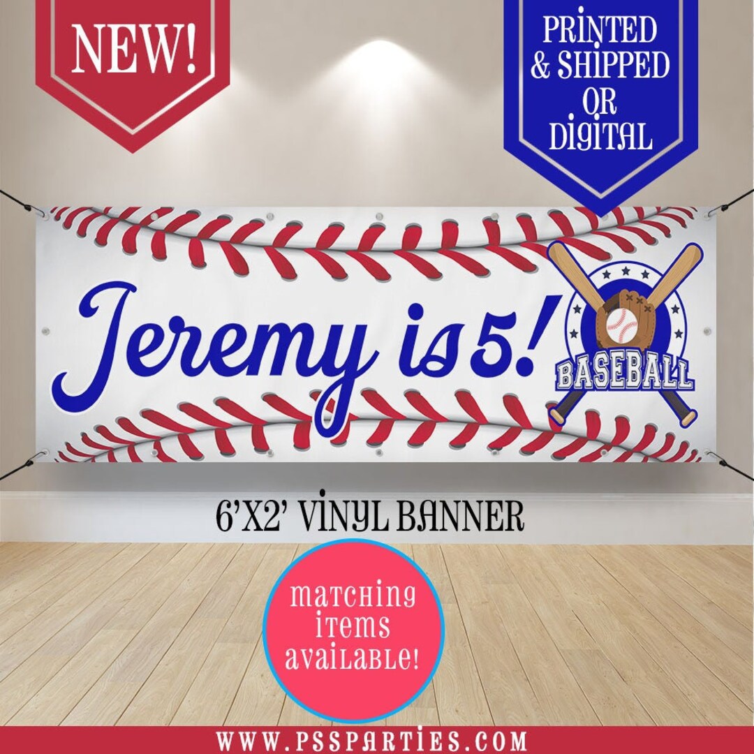 Baseball Birthday Banner - Baseball - Baseball Party - Sports Party ...