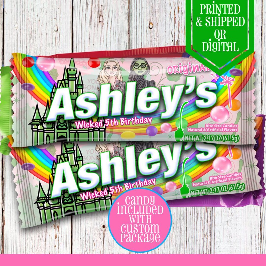 Wicked Rainbow Candies - Candy Labels - Wicked Party - Wicked Birthday ...