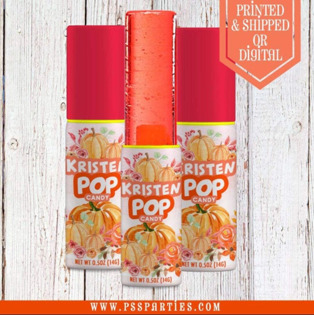 Pumpkin Push Pops - Candy Labels - Pumpkin Party - Pumpkin Birthday ...