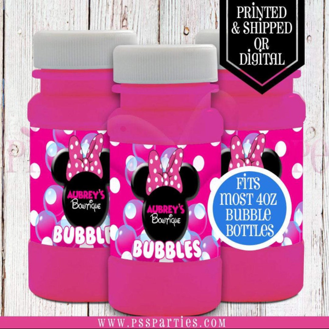Minnie Mouse Bubble Labels - Bubble Labels - Minnie Mouseparty - Minnie ...