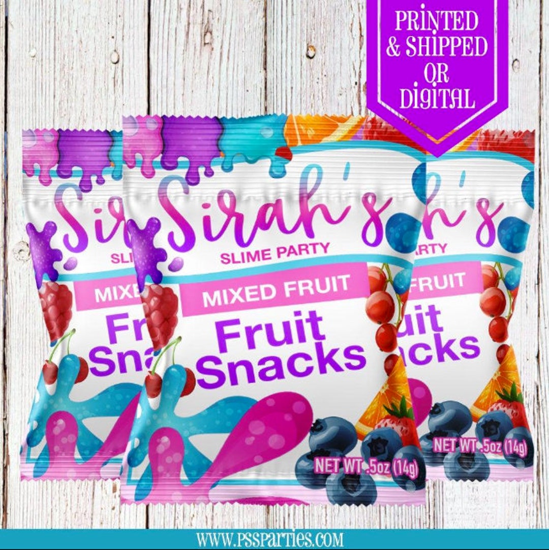 Slime Fruit Snacks - Fruit Snacks - Slime Party - Slime Birthday ...