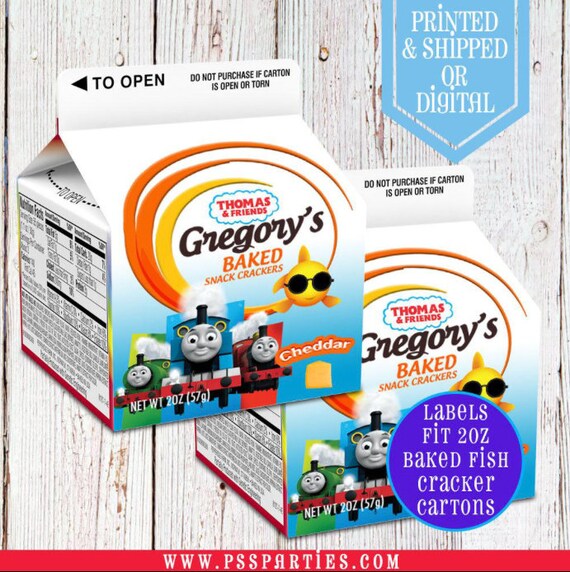 Thomas the Train Goldfish Crackers Carton Label Goldfish - Etsy