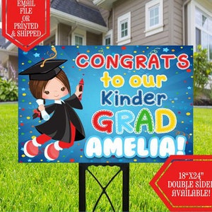 Kindergarten Grad Yard Sign - Kindergarten Graduation - Kindergarten ...