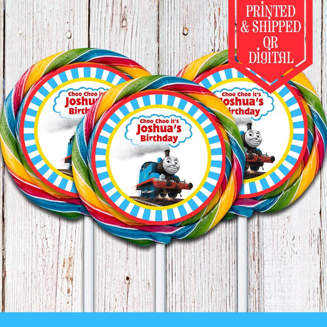 Thomas the Train Lollipop Labels Candy Labels Thomas the Train Party ...