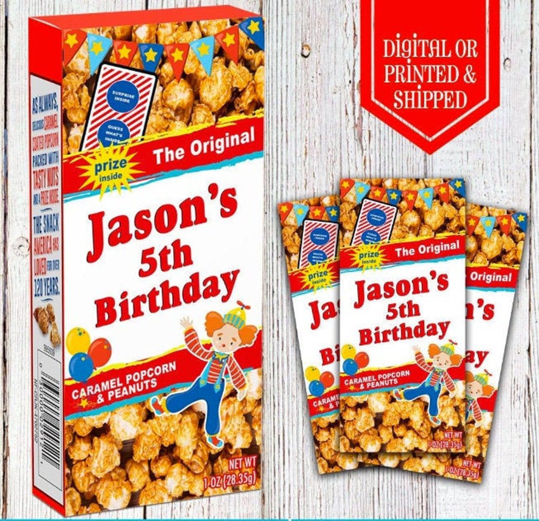 Circus Cracker Jacks - Circus - Circus Party - Circus Favors - Circus ...