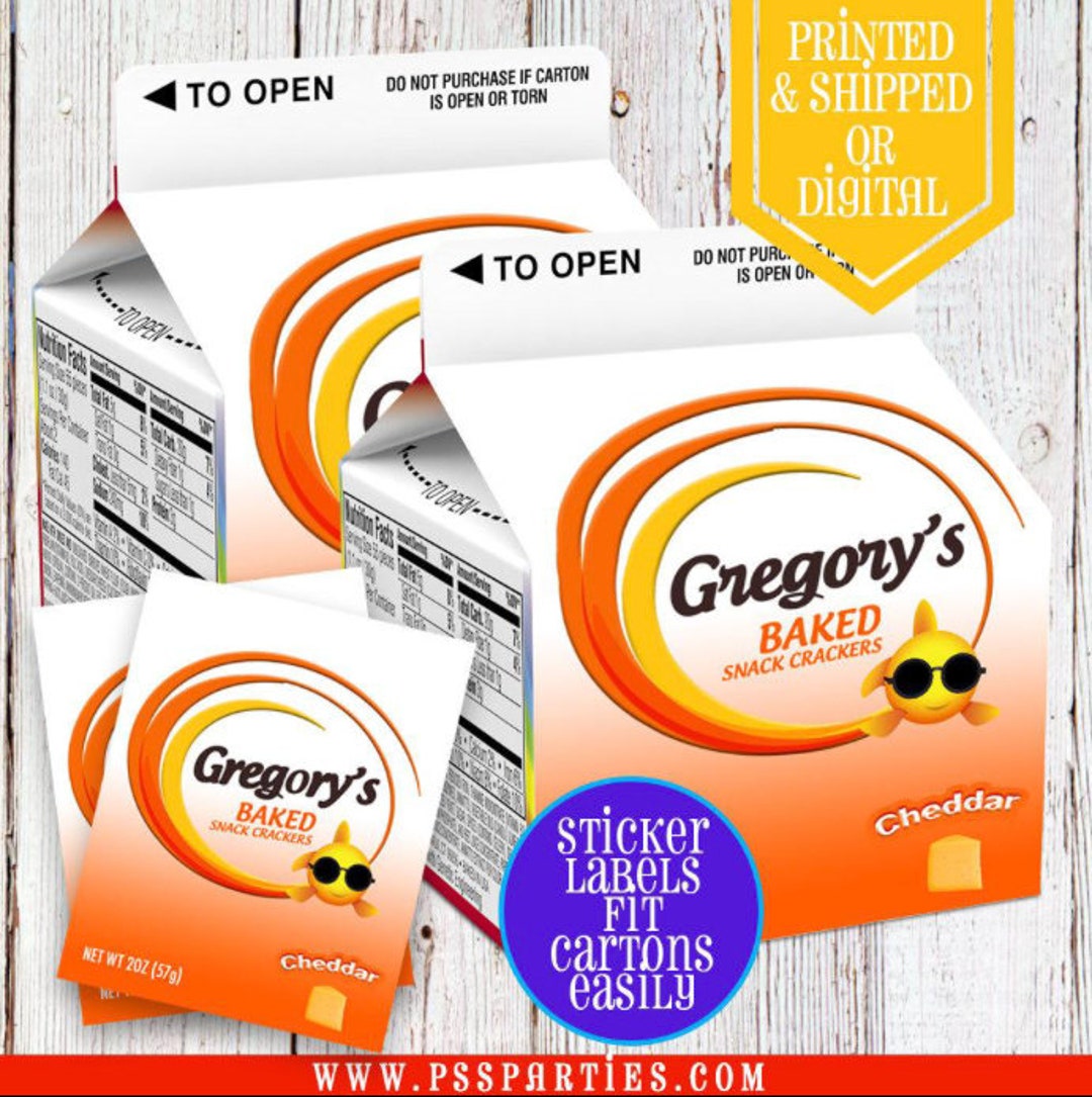 Goldfish Crackers Carton Labels - Chip Bag - Goldfish Crackers ...