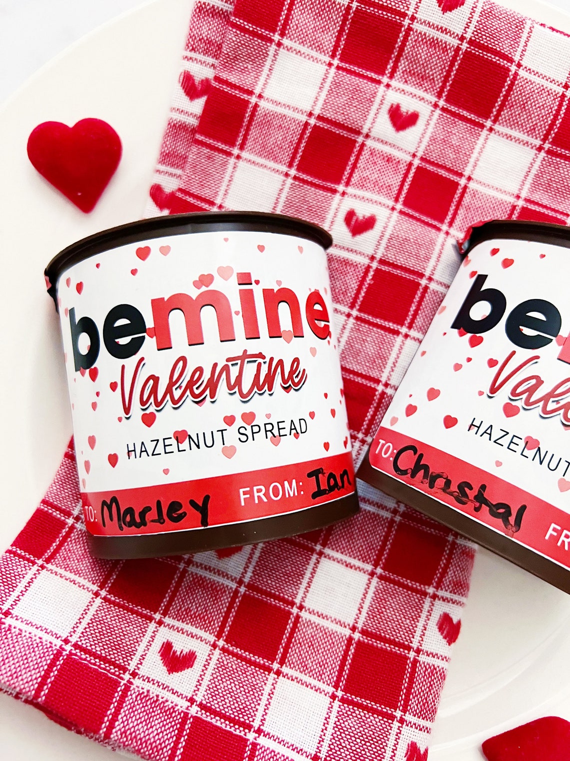 Nutella Valentine Labels Kids Valentine Valentines Day | Etsy