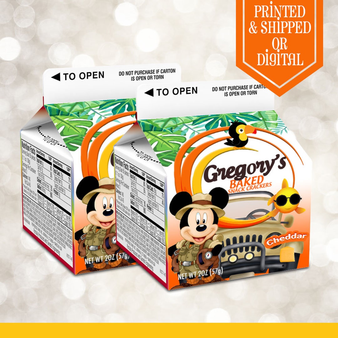 Mickey Mouse Safari Goldfish Crackers Carton Labels - Goldfish Crackers ...