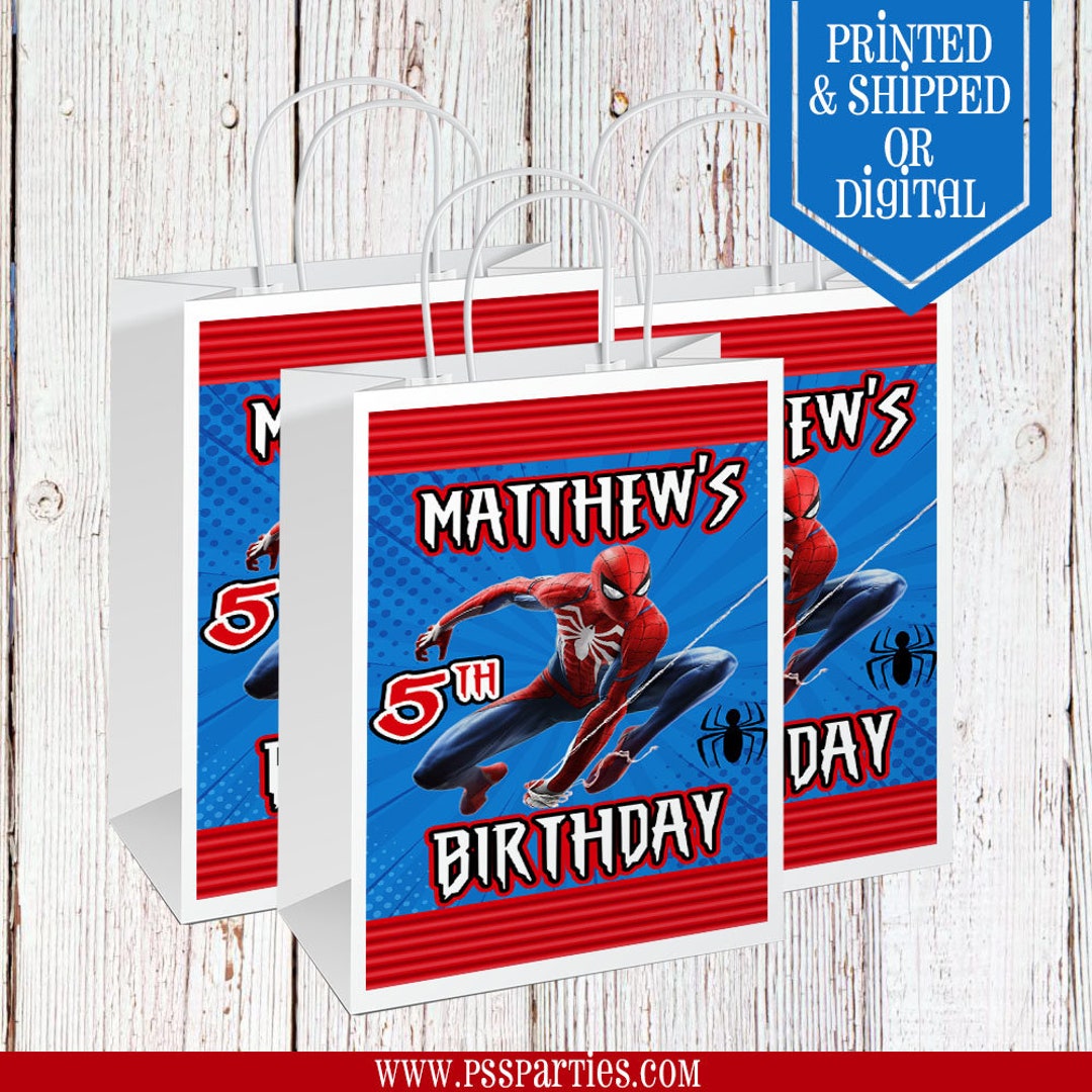 Spiderman Party Bags Gift Bags Spiderman Party Spiderman Spiderman ...