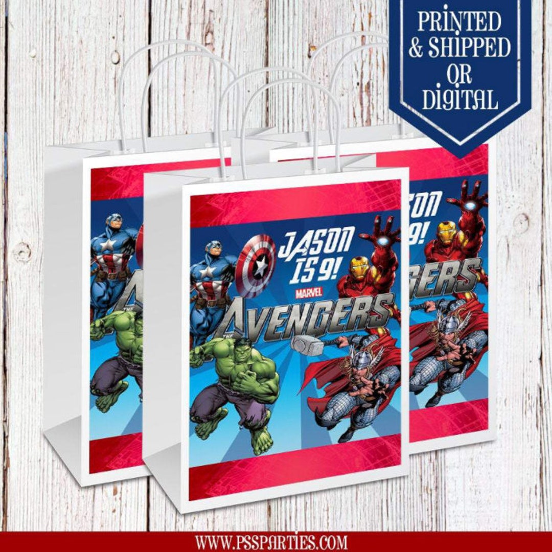 Avengers Party Bags Gift Bags Avengers Party Avengers Avengers Birthday ...