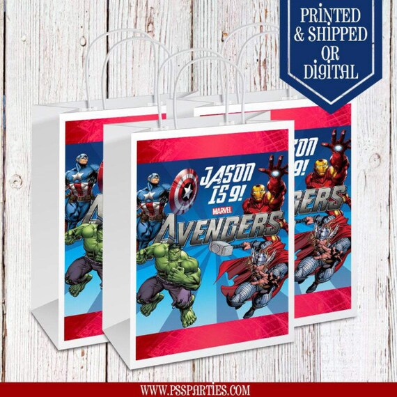 Avengers Party Bags Gift Bags Avengers Party Avengers | Etsy