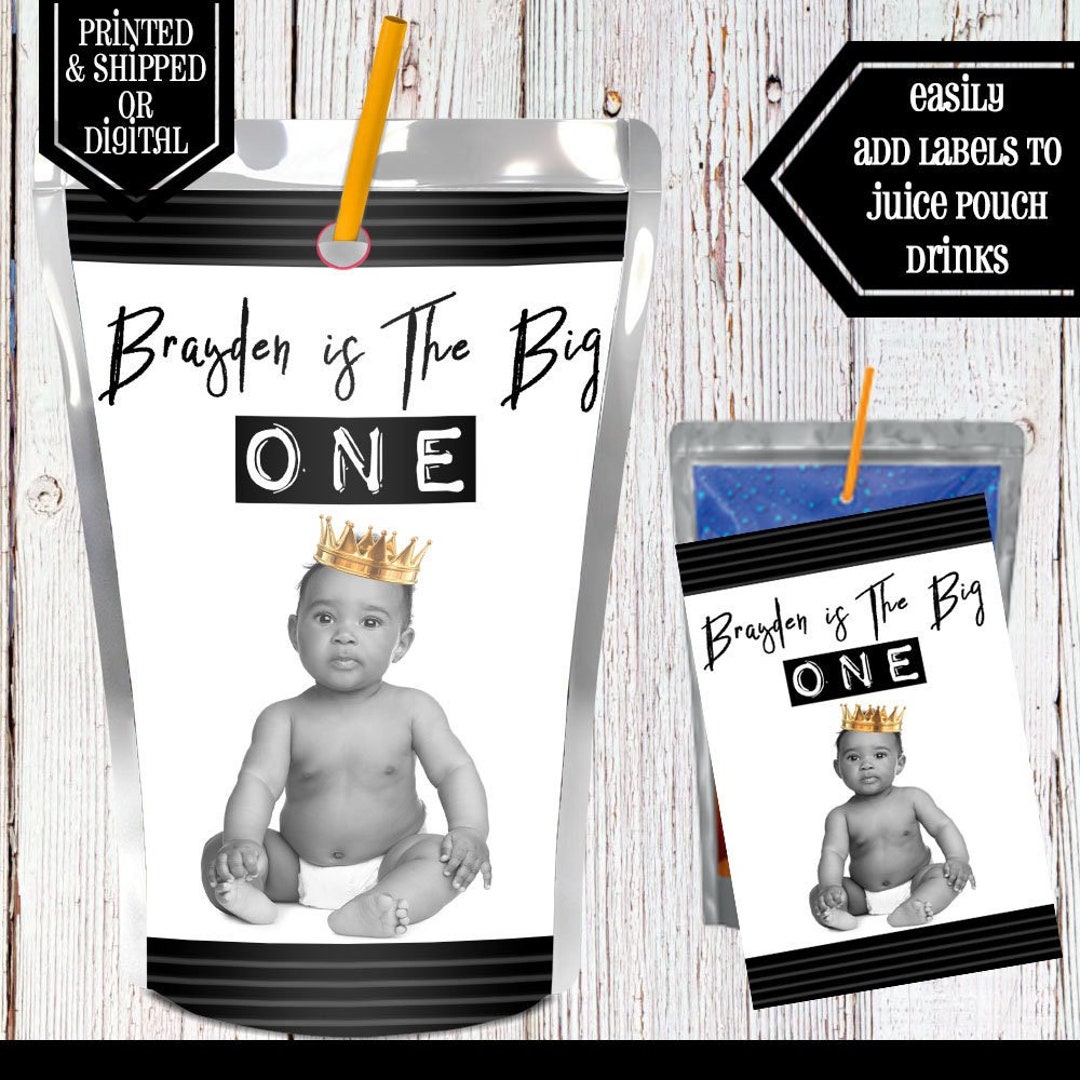 The Big ONE Juice Pouch Labels - Juice Label - Notorious Party ...